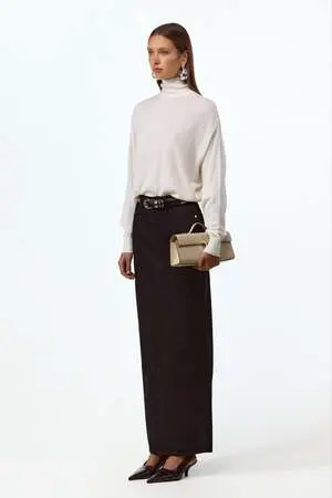 SAME Relaxed Cashmere Turtleneck - Cream