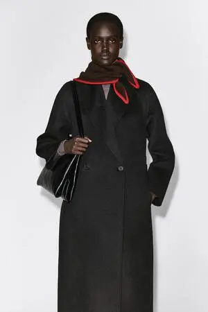 Cos Contrast-tipped Merino Wool Triangle Scarf