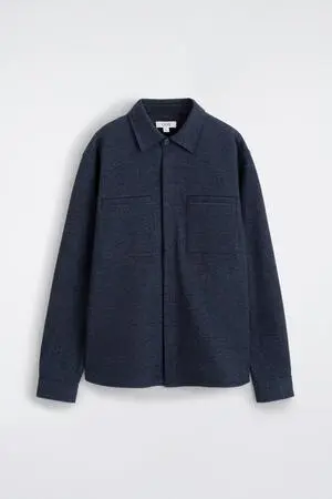 Cos Relaxed Jersey Overshirt - Navy