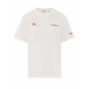Burberry T-shirt With Logo And London Map - White