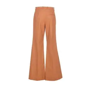 Chloé High-rise Flared Pants In Cotton Canvas