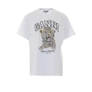 GANNI Tiger T-shirt - White