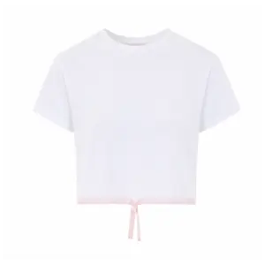 Repetto Short T-shirt With Logo And Satin Ribbon - White