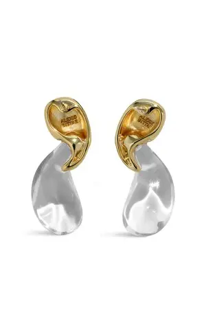 Alexis Bittar Liquid Lucite 14k Gold-plated Earrings