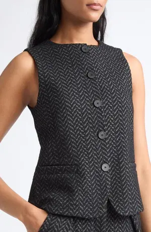 Emporio Armani Chevron Jersey Vest