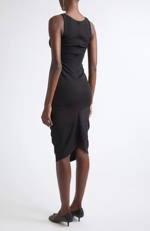 Jacquemus Regata Scoop Neck Midi Dress - Black