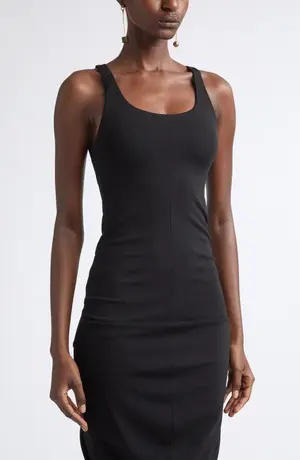 Jacquemus Regata Scoop Neck Midi Dress - Black