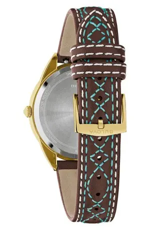 Bulova Stetson Sutton Leather Strap Watch - Brown
