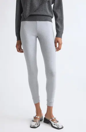 Sandy Liang Long Jane Stretch Jersey Leggings - Grey
