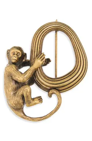 Khaite Monkey Brooch - Gold