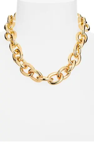 OPEN EDIT Large Curb Link Toggle Necklace