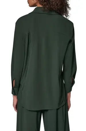 Donna Karan New York Stretch Long Sleeve Button Front Shirt