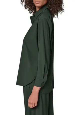 Donna Karan New York Stretch Long Sleeve Button Front Shirt
