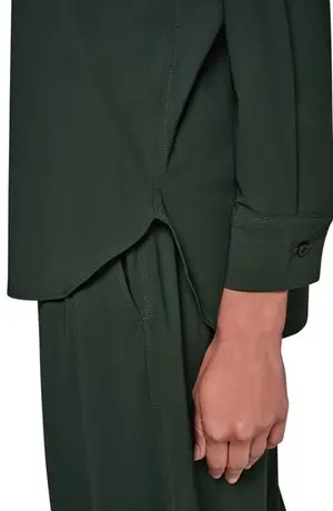 Donna Karan New York Stretch Long Sleeve Button Front Shirt
