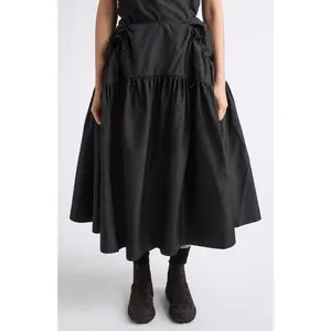 Cecilie Bahnsen Filly Recycled Faille Midi Skirt - Black