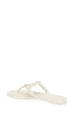 Tory Burch Miller Knotted Embellished Thong Sandal