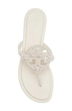 Tory Burch Miller Knotted Embellished Thong Sandal