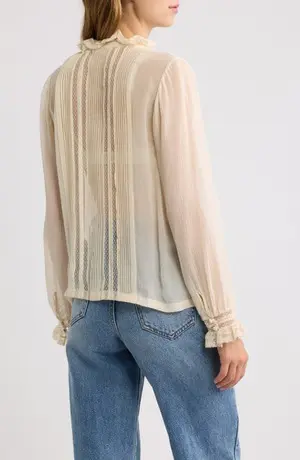 DÔEN Magdeleine Pleated Silk Top