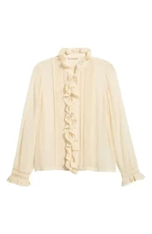 DÔEN Magdeleine Pleated Silk Top