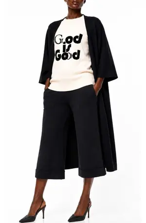 DAI MODA Wide Cuff Sweater Pants