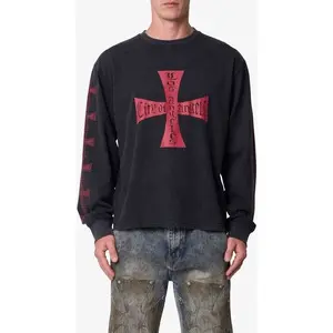 Mnml Washed La Long Sleeve Cotton Graphic T-shirt
