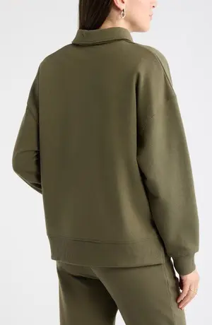 Caslon Johnny Collar Sweatshirt