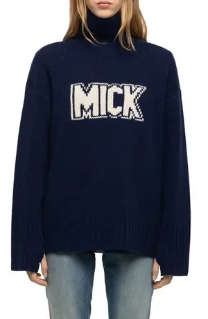 Zadig&Voltaire Solma Mick Turtleneck Wool Sweater - Marine