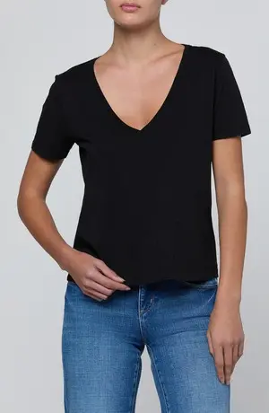 L'Agence Brianna Relaxed T-shirt - Black