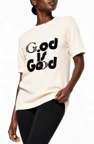 DAI MODA God Is Good Cashmere & Cotton Sweater