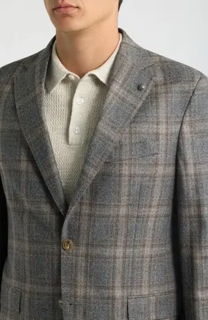 JACK VICTOR Midland Plaid Wool Sport Coat