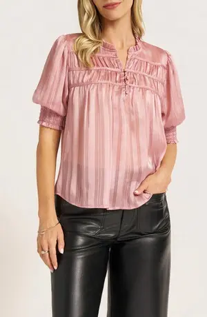 Matty M. Indie Shirred Top