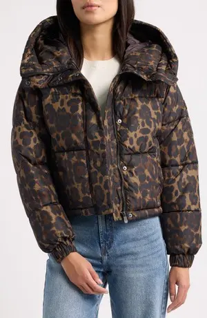 SAVE THE DUCK Rhiannon Water Resistant Funnel Neck Puffer Coat