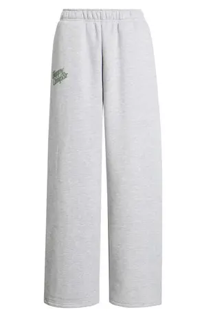 HAPPY CAMP3R Puff Series Wide Leg Sweatpants - Heather Gray