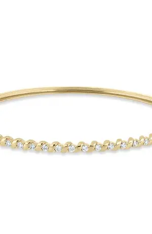 Bony Levy Florentine 18k Gold Diamond Bangle Bracelet