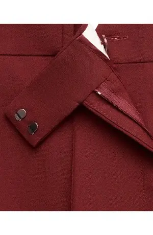 Mango Wool Blend Straight Leg Suit Pants