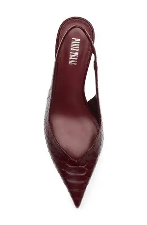 Paris Texas Lidia Slingback Pump - Deep Red