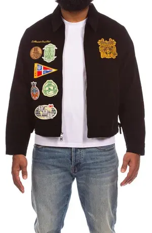 BILLIONAIRE BOYS CLUB Bb Aggie Logo Patch Cotton Corduroy Jacket - Black