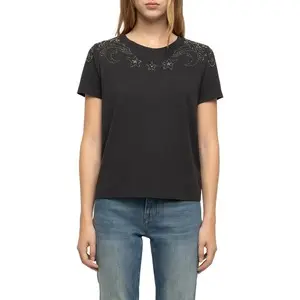 Zadig&Voltaire Alys Rhinestone Tee - Carbone