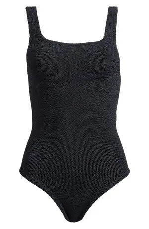Hunza G Square Neck One-piece Swimsuit - Black