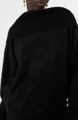 Sportmax Off The Shoulder Wool Sweater