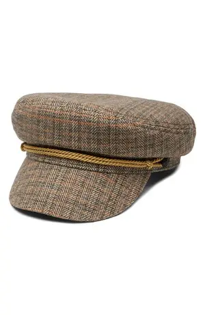 WYETH Crew Plaid Wool Fisherman Cap - Brown