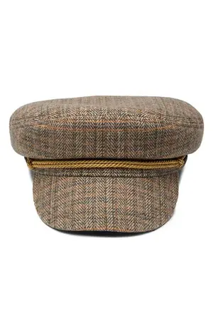 WYETH Crew Plaid Wool Fisherman Cap - Brown