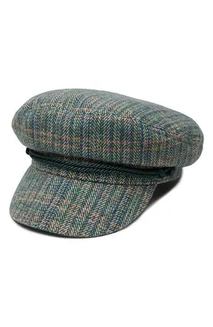 WYETH Crew Plaid Wool Fisherman Cap - Green