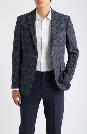 John Varvatos Bleecker Wool Blend Sport Coat - Navy