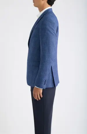 John Varvatos Bleecker Two-button Wool Blend Plaid Suit