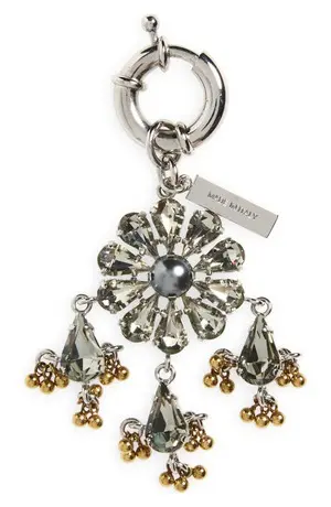 Alexander McQueen Lustre Bag Charm - Silver/pearl/crystal