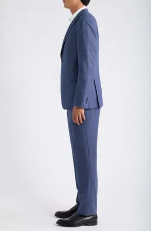 John Varvatos Bleecker Windowpane Stretch Wool Suit