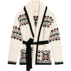 Zadig&Voltaire Erra Tie Waist Wool & Cashmere Cardigan - Vanille