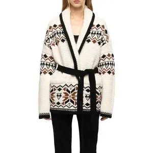 Zadig&Voltaire Erra Tie Waist Wool & Cashmere Cardigan