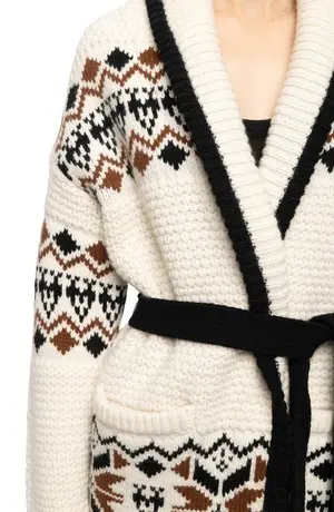 Zadig&Voltaire Erra Tie Waist Wool & Cashmere Cardigan